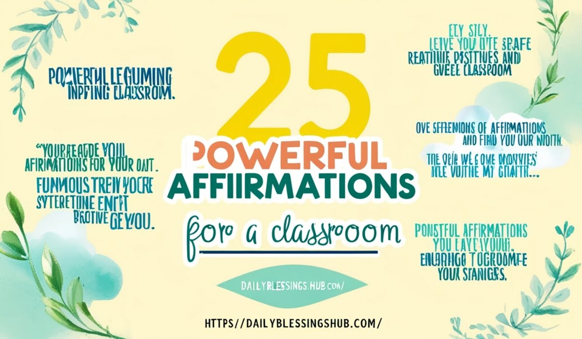 50 Powerful Affirmations for a Classroom to Inspire Learning & Positivity