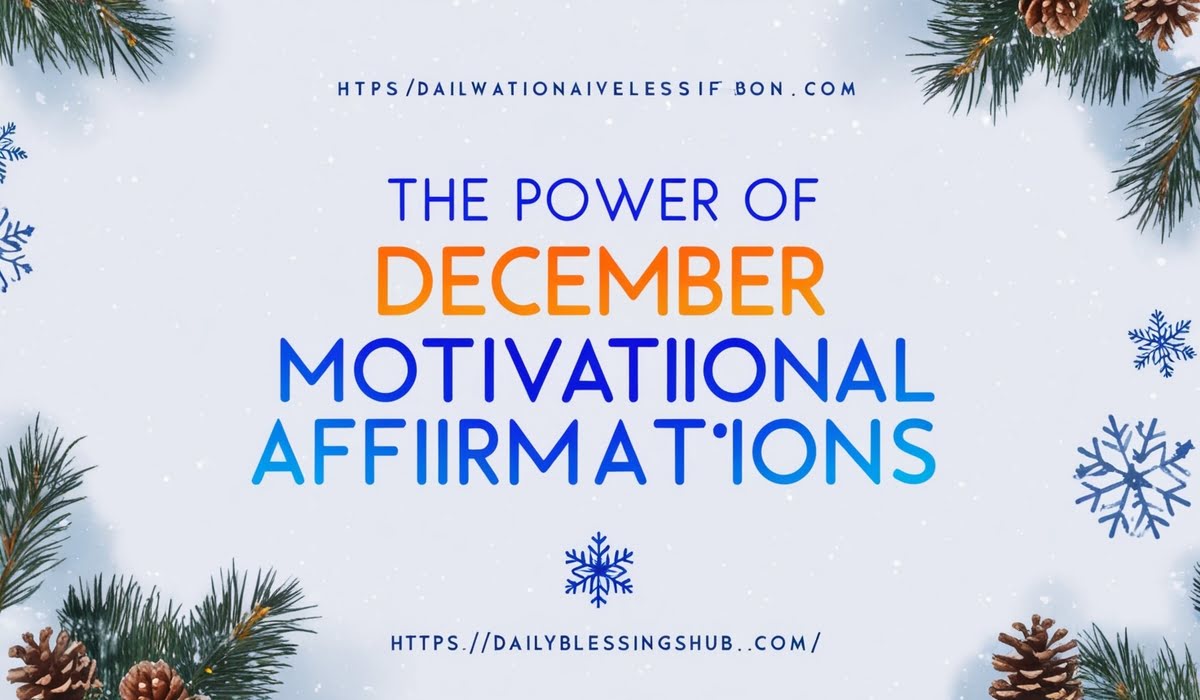90 December Motivational Affirmations: Stay Inspired and Empowered This ...